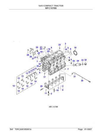 Massey ferguson 1643 compact tractor parts catalogue manual | PDF