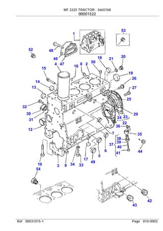 Massey ferguson 2225 tractor service parts catalogue manual | PDF