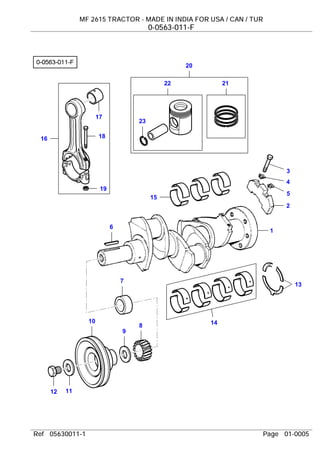 Massey ferguson 2615 tractor service parts catalogue manual (part ...