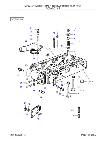 Massey ferguson 2615 tractor service parts catalogue manual (part ...