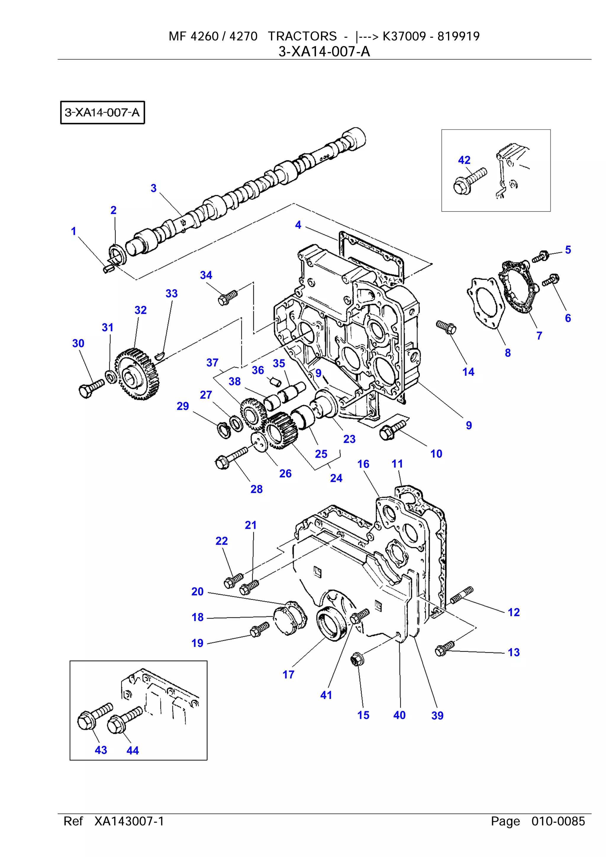 Massey ferguson 4270 tractors ( k37009) service parts catalogue manual ...