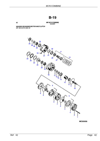 Massey ferguson 8570 combine parts catalogue manual | PDF