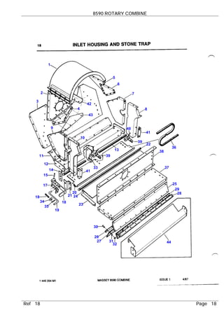 Massey ferguson 8590 rotary combine service repair manual | PDF