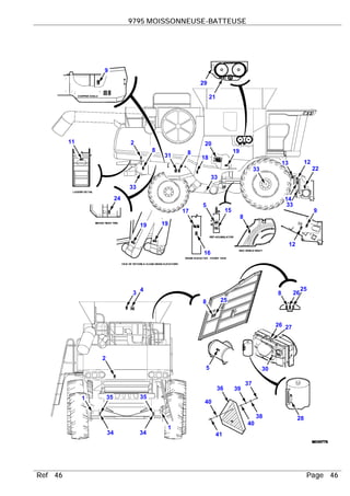 Massey ferguson 9795 moissonneuse batteuse parts catalogue manual | PDF