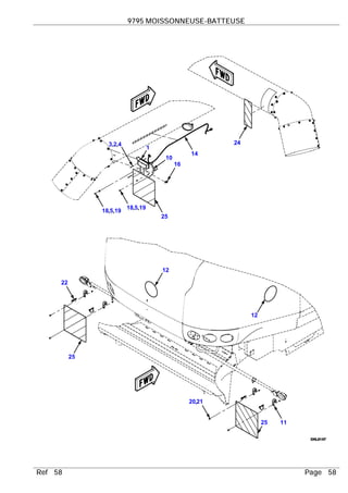 Massey ferguson 9795 moissonneuse batteuse parts catalogue manual | PDF