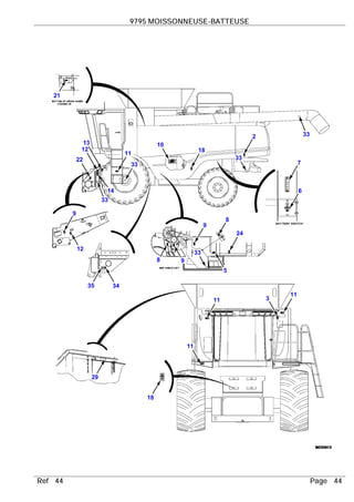 Massey ferguson 9795 moissonneuse batteuse parts catalogue manual | PDF