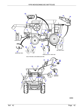 Massey ferguson 9795 moissonneuse batteuse parts catalogue manual | PDF
