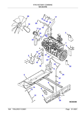 Massey ferguson 9795 rotary combine parts catalogue manual | PDF