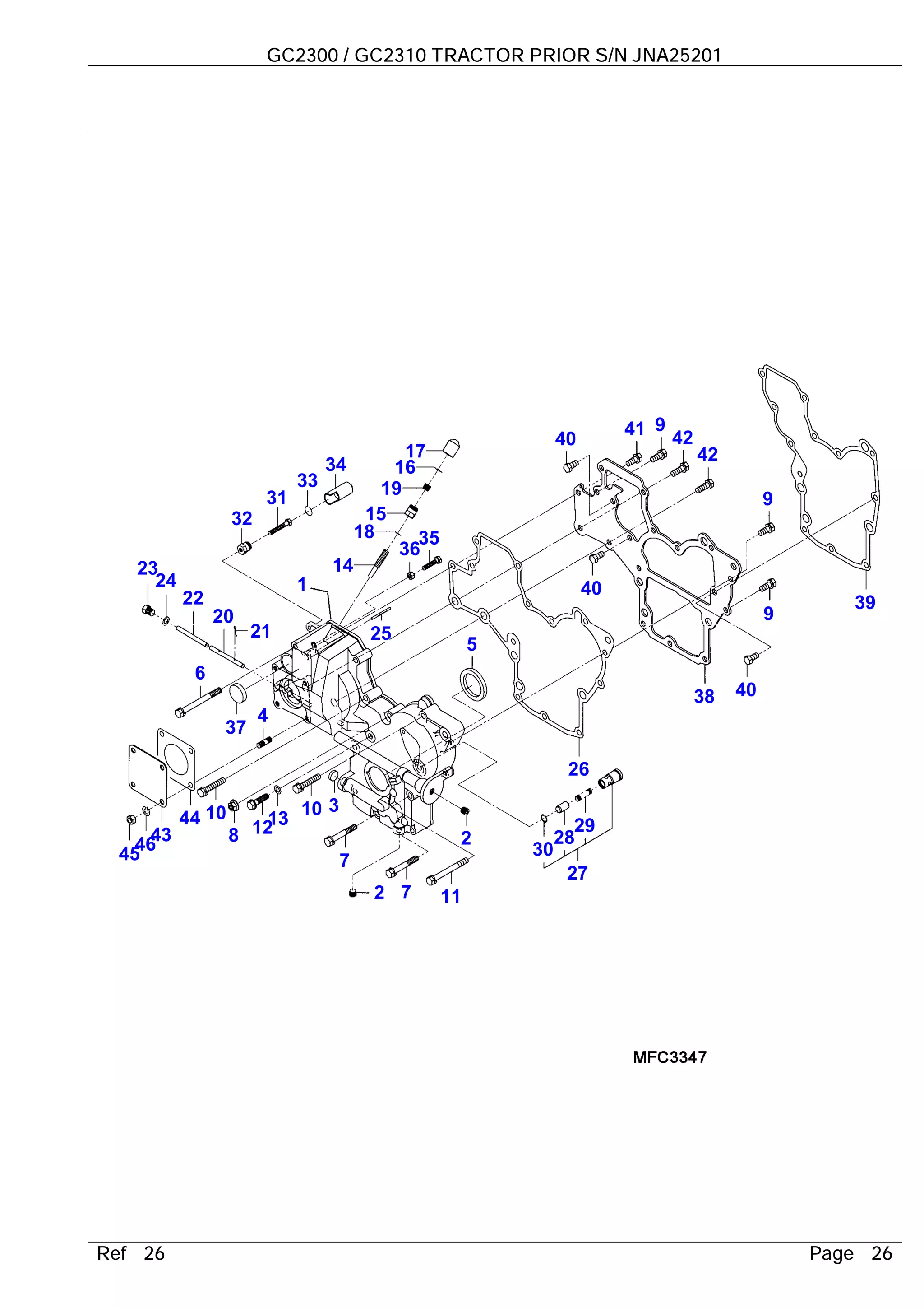 Massey ferguson gc2300 tractor (prior sn jna25201) parts catalogue ...