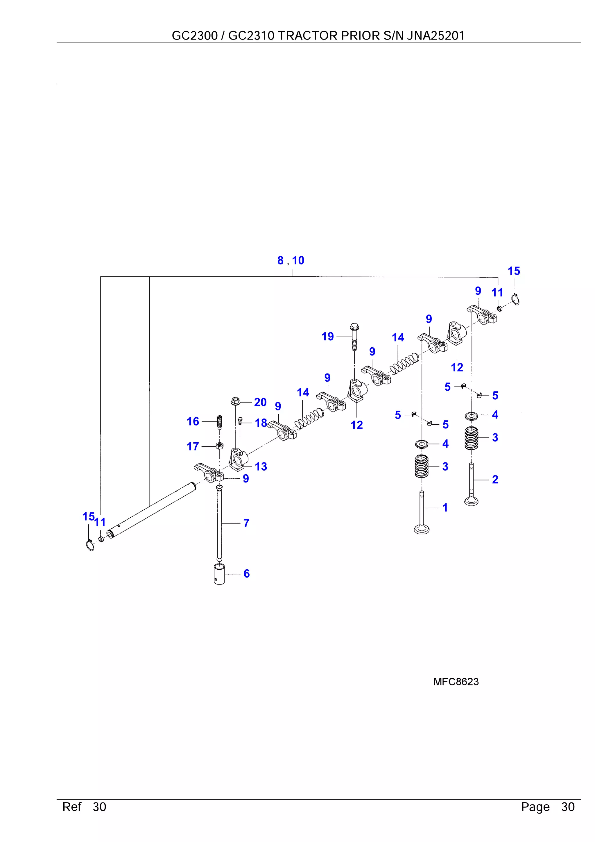 Massey ferguson gc2310 tractor (prior sn jna25201) parts catalogue manual (part no. 651743) | PDF