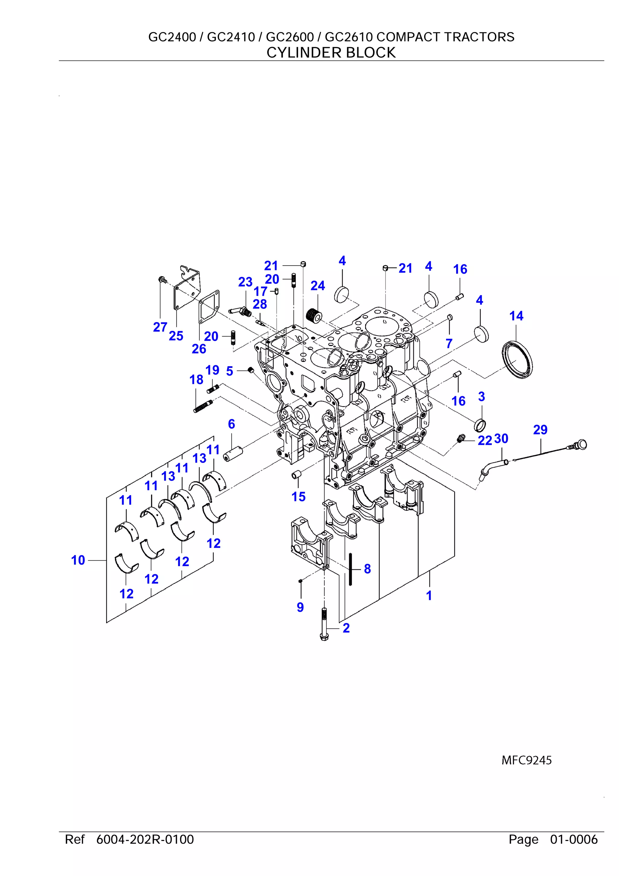 Massey ferguson gc2400 compact tractors parts catalogue manual | PDF