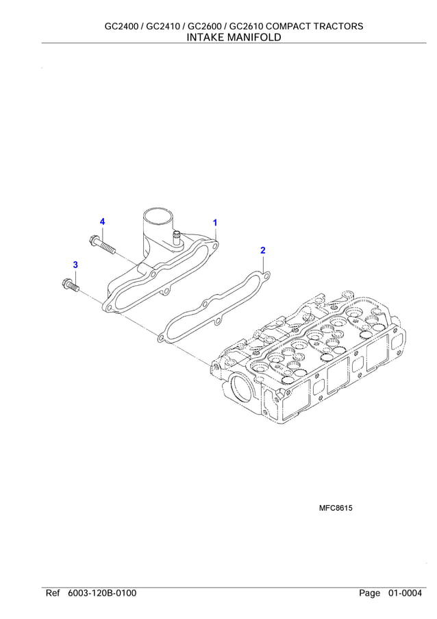Massey ferguson gc2600 compact tractors parts catalogue manual | PDF