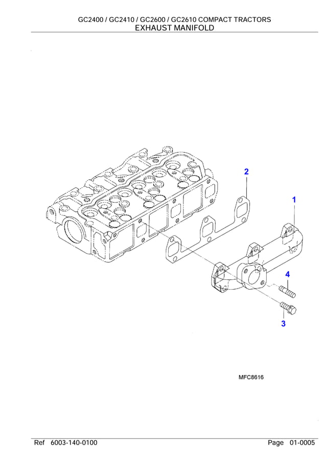 Massey ferguson gc2610 compact tractors parts catalogue manual | PDF
