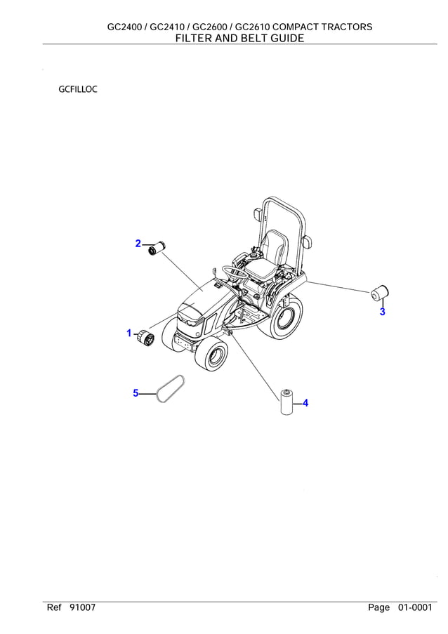 Massey ferguson gc2610 compact tractors parts catalogue manual | PDF