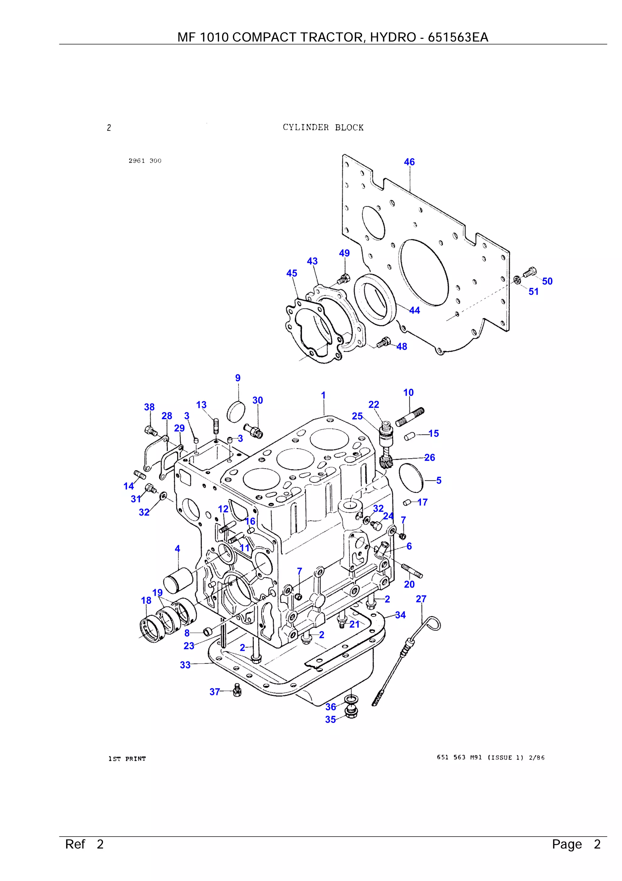 Massey ferguson mf 1010 compact tractor (hydro) parts catalogue manual ...