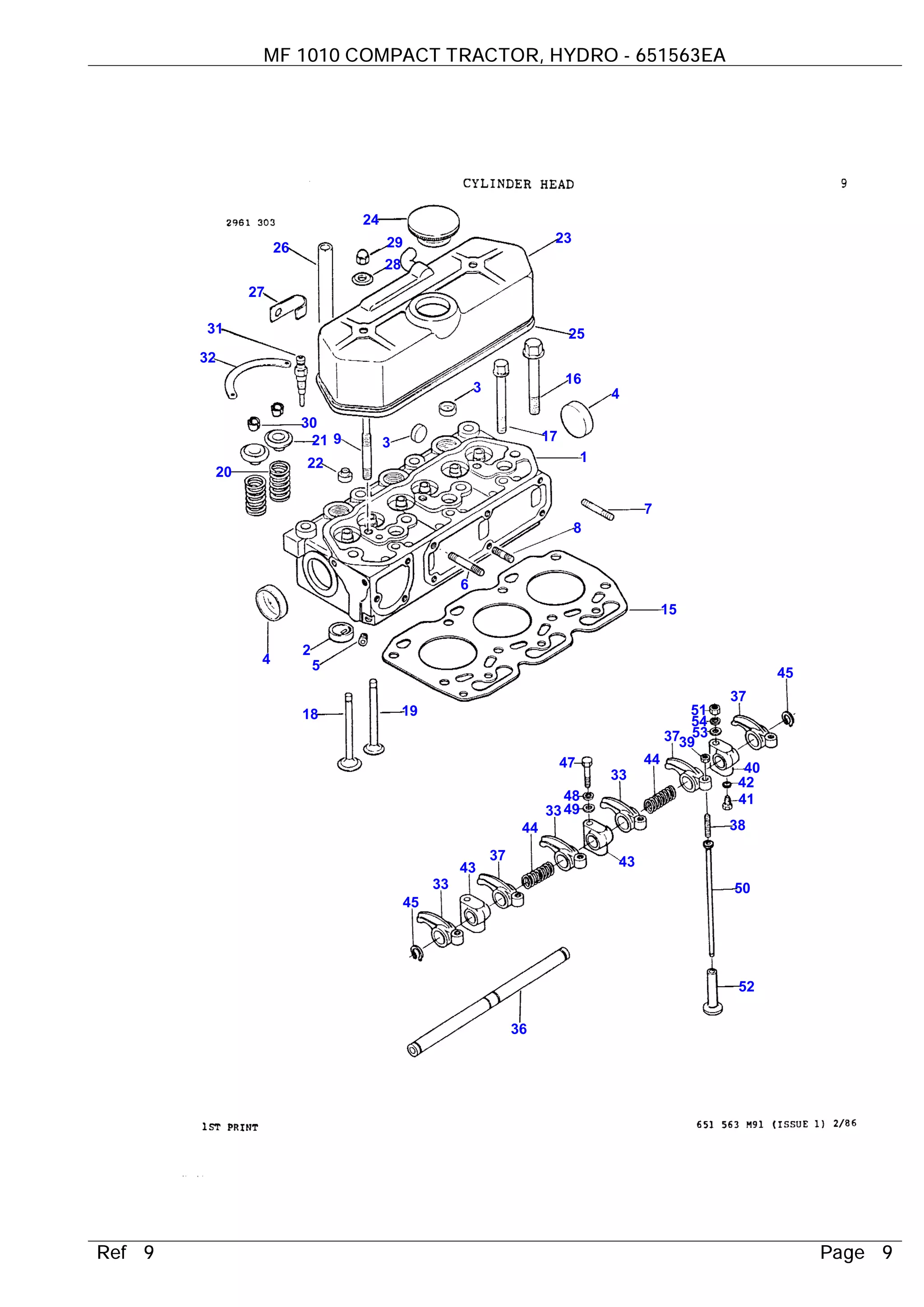 Massey ferguson mf 1010 compact tractor (hydro) parts catalogue manual ...