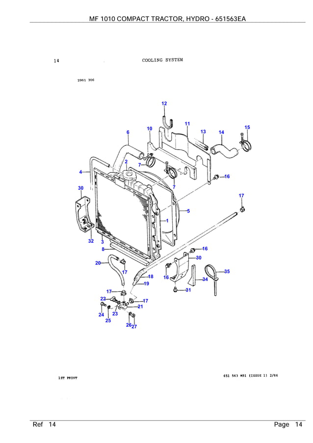 Massey ferguson mf 1010 compact tractor (hydro) parts catalogue manual ...