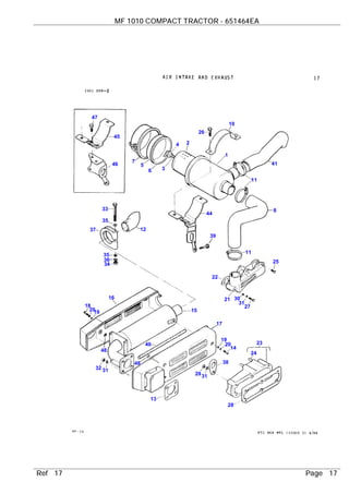Massey ferguson mf 1010 compact tractor parts catalogue manual | PDF