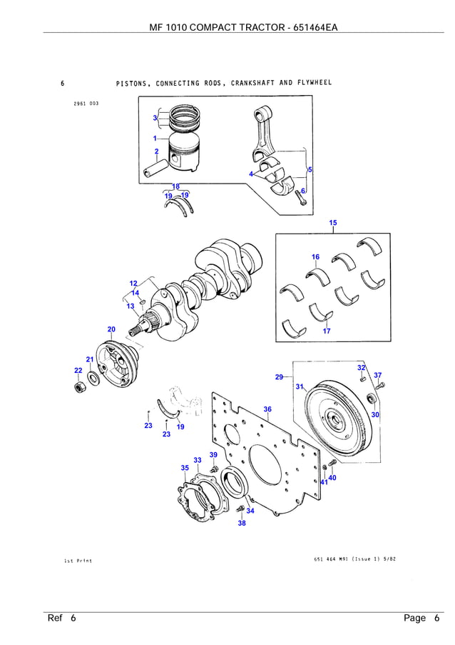 Massey ferguson mf 1010 compact tractor parts catalogue manual | PDF