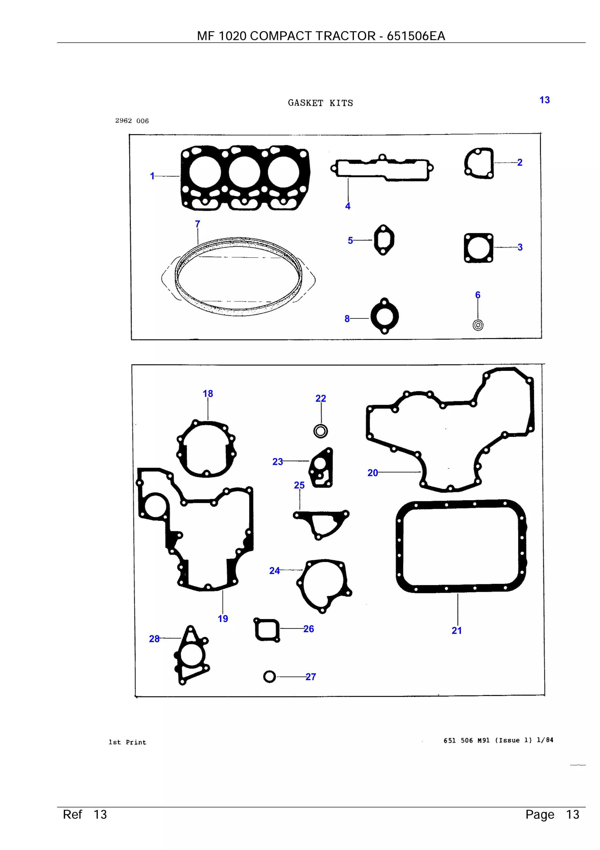 Massey ferguson mf 1020 compact tractor parts catalogue manual | PDF