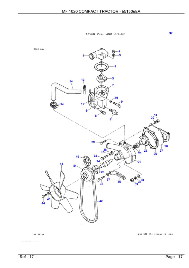 Massey ferguson mf 1020 compact tractor parts catalogue manual | PDF