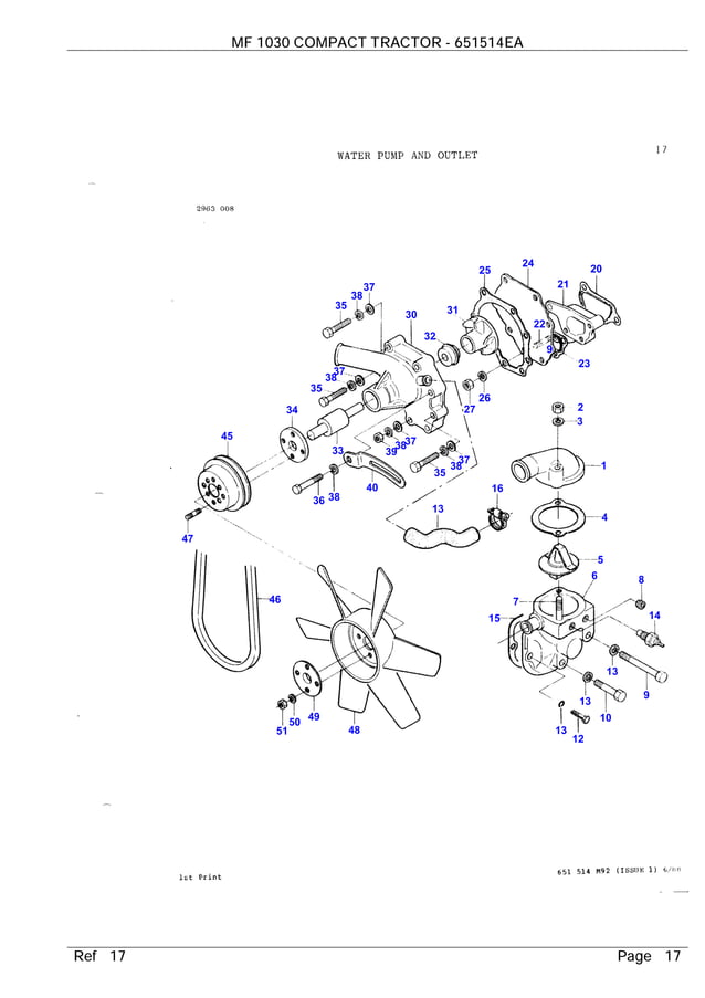 Massey ferguson mf 1030 compact tractor parts catalogue manual | PDF