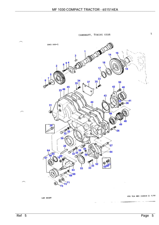 Massey ferguson mf 1030 compact tractor parts catalogue manual | PDF