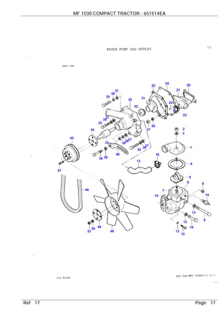 Massey ferguson mf 1030 compact tractor parts catalogue manual | PDF