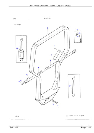 Massey ferguson mf 1030 l compact tractor parts catalogue manual | PDF