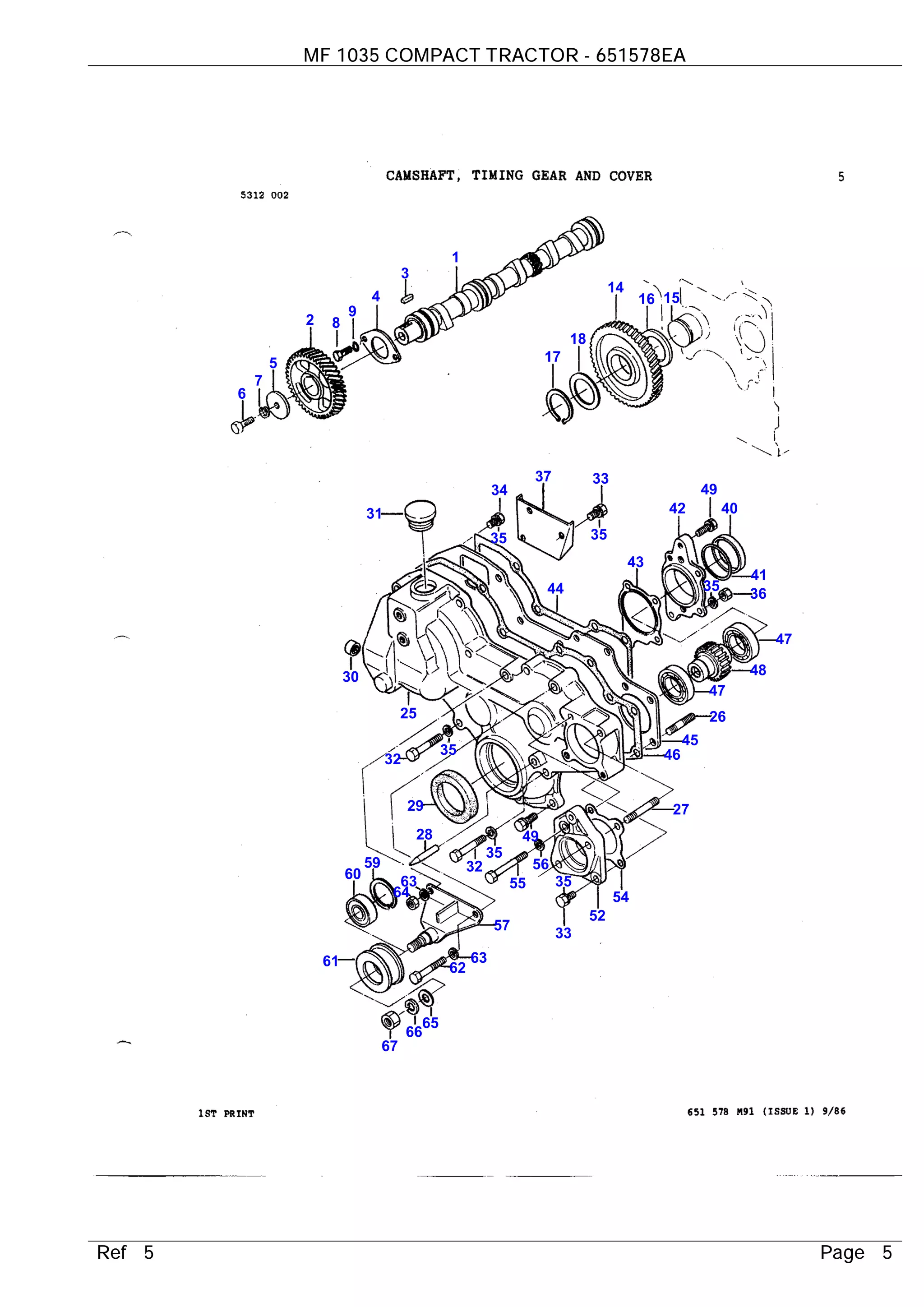 Massey ferguson mf 1035 compact tractor parts catalogue manual | PDF