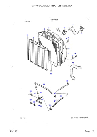 Massey ferguson mf 1035 compact tractor parts catalogue manual | PDF