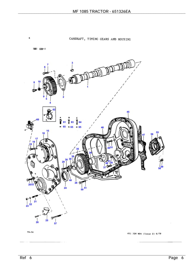 Massey ferguson mf 1085 tractor service parts catalogue manual | PDF