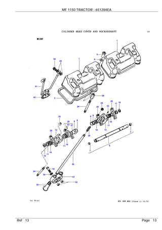 Massey ferguson mf 1150 tractor service parts catalogue manual | PDF