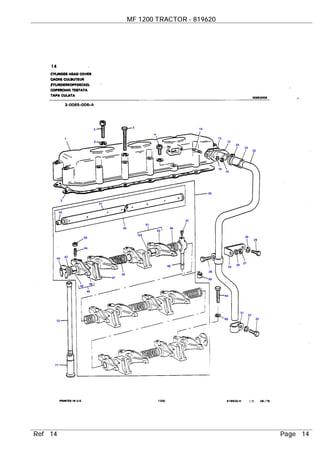 Massey ferguson mf 1200 tractor service parts catalogue manual | PDF