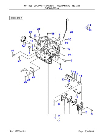 Massey ferguson mf 1205 compact tractor (mechanical) parts catalogue ...