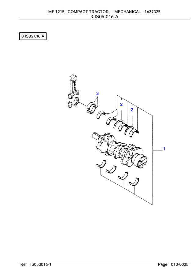 Massey ferguson mf 1215 compact tractor (mechanical) parts catalogue manual | PDF