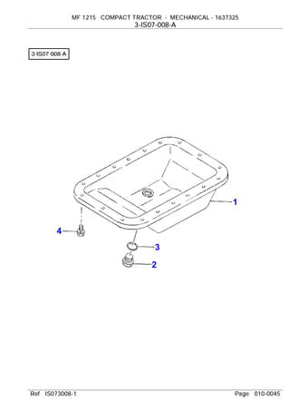 Massey ferguson mf 1215 compact tractor (mechanical) parts catalogue ...