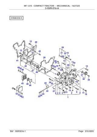 Massey ferguson mf 1215 compact tractor (mechanical) parts catalogue ...