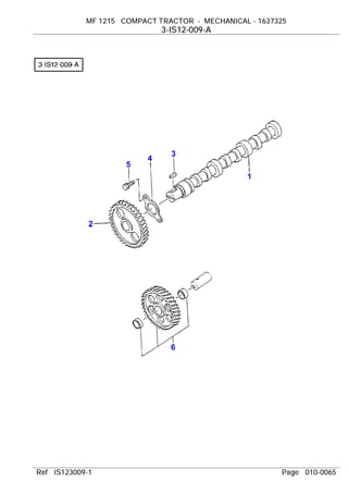 Massey ferguson mf 1215 compact tractor (mechanical) parts catalogue ...