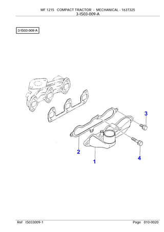 Massey ferguson mf 1215 compact tractor (mechanical) parts catalogue ...
