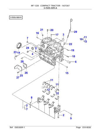Massey ferguson mf 1220 compact tractor parts catalogue manual | PDF
