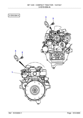 Massey ferguson mf 1220 compact tractor parts catalogue manual | PDF