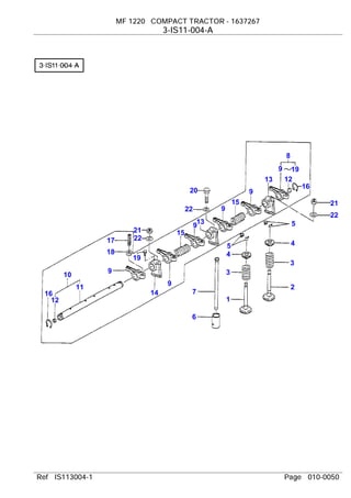 Massey ferguson mf 1220 compact tractor parts catalogue manual | PDF