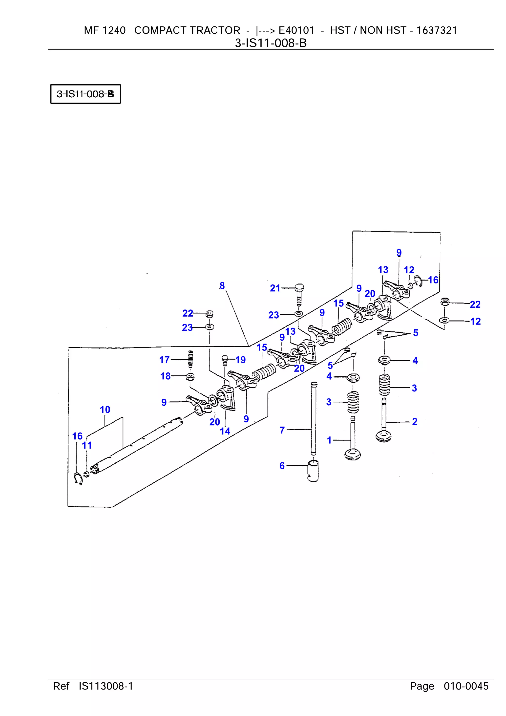 Massey ferguson mf 1240 compact tractor ( e40101 - hst non hst) parts ...
