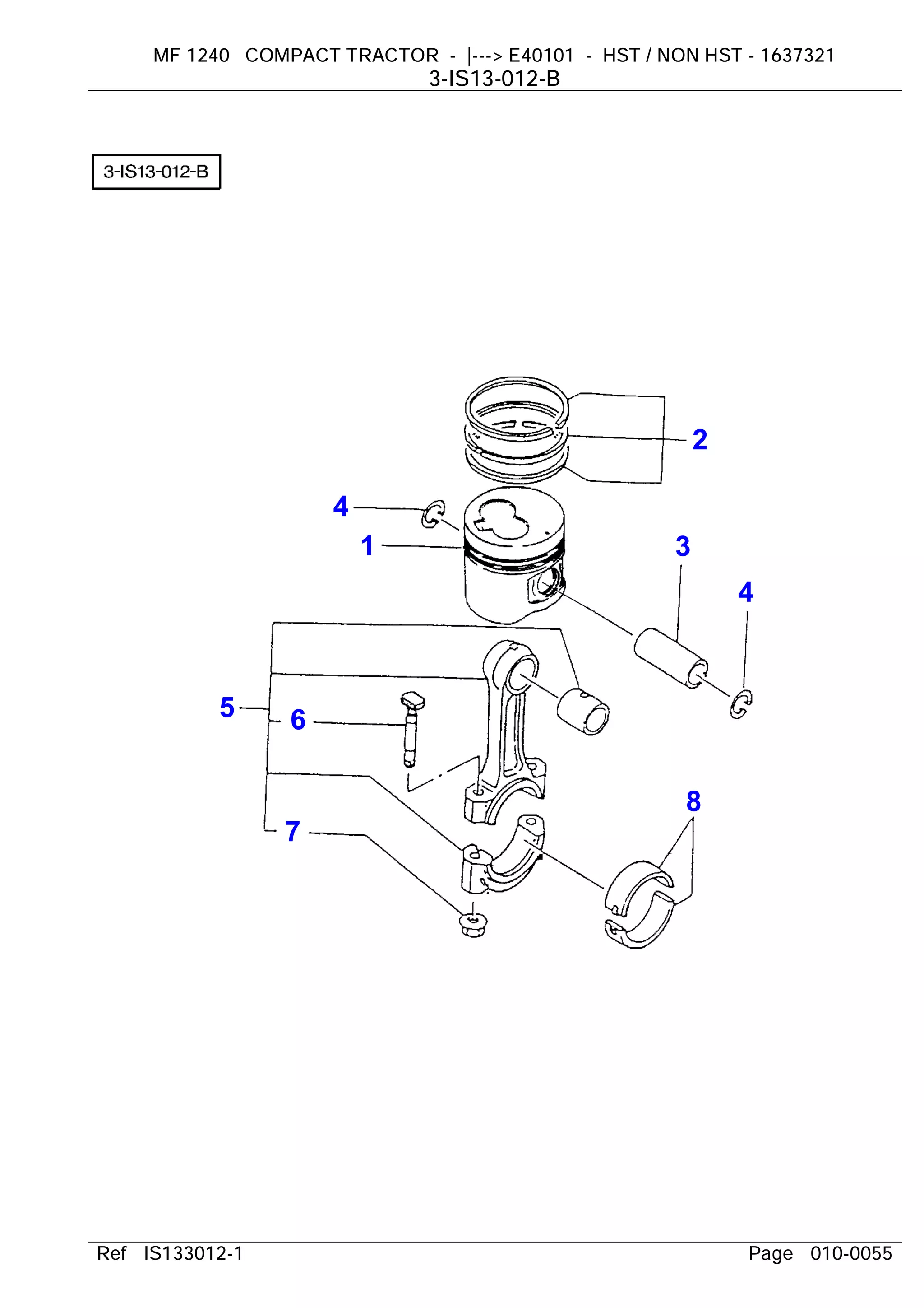 Massey ferguson mf 1240 compact tractor ( e40101 - hst non hst) parts ...