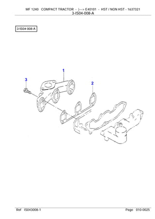Massey ferguson mf 1240 compact tractor ( e40101 - hst non hst) parts ...