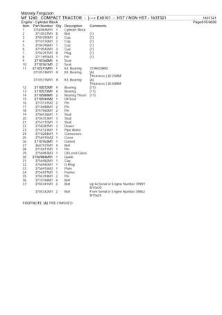 Massey ferguson mf 1240 compact tractor ( e40101 - hst non hst) parts ...