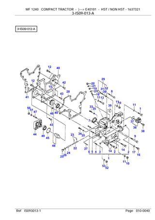 Massey ferguson mf 1240 compact tractor ( e40101 - hst non hst) parts ...
