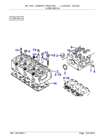 Massey ferguson mf 1250 compact tractor ( e50100) parts catalogue ...