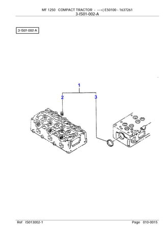 Massey ferguson mf 1250 compact tractor ( e50100) parts catalogue ...